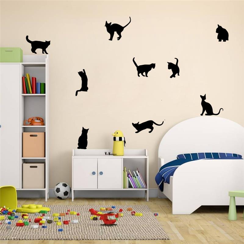 Pack de 9 Autocollants Décoratifs Chat - Mon Chat Adoré